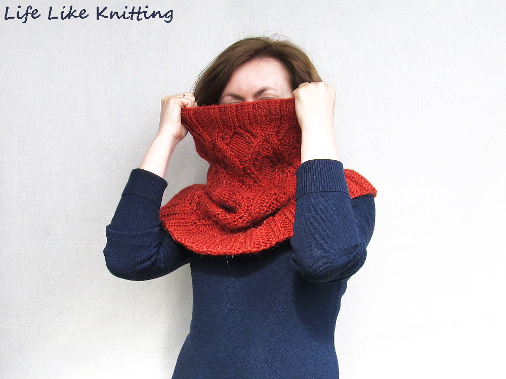 Life Like Knitting Workshop: Теракотовий снуд з колекції Ромби ...