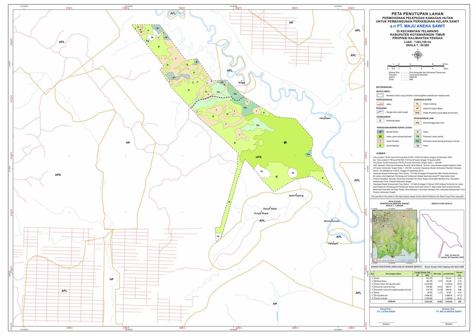 Jual Citra Satelit : Produk LAYOUT PETA
