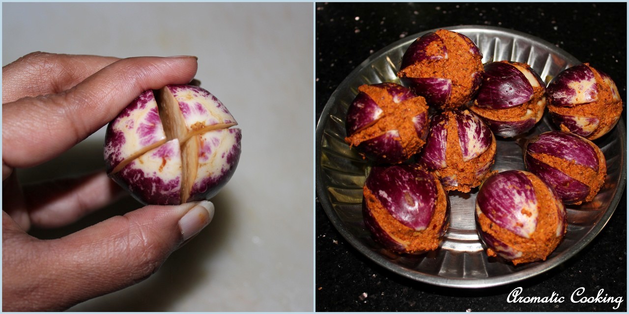 Aromatic Cooking: Badanekai Yennegai, Karnataka Style Stuffed Eggplant ...