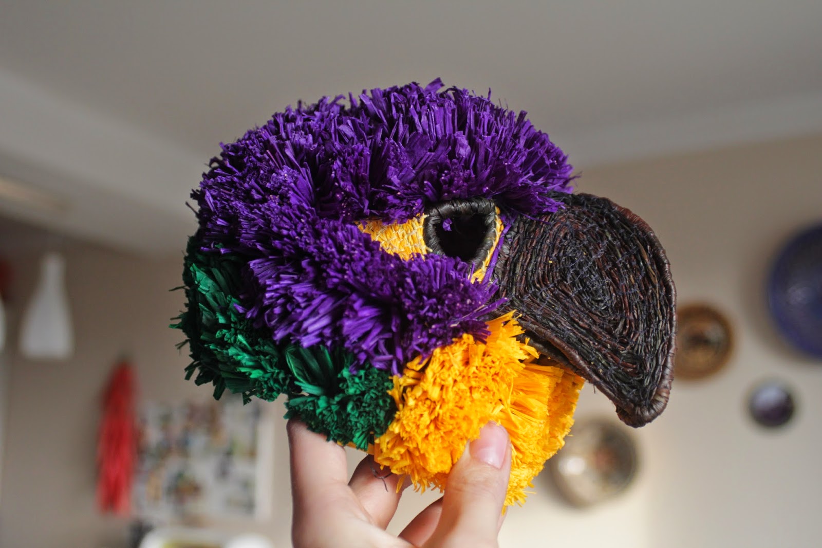 Panama - maska papugi, plemię Embera | Pamiątki z Końca Świata