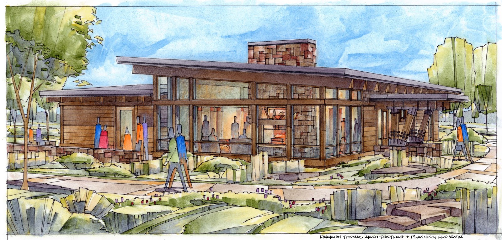 darren thomas architect: Tetherow Guest Services Building