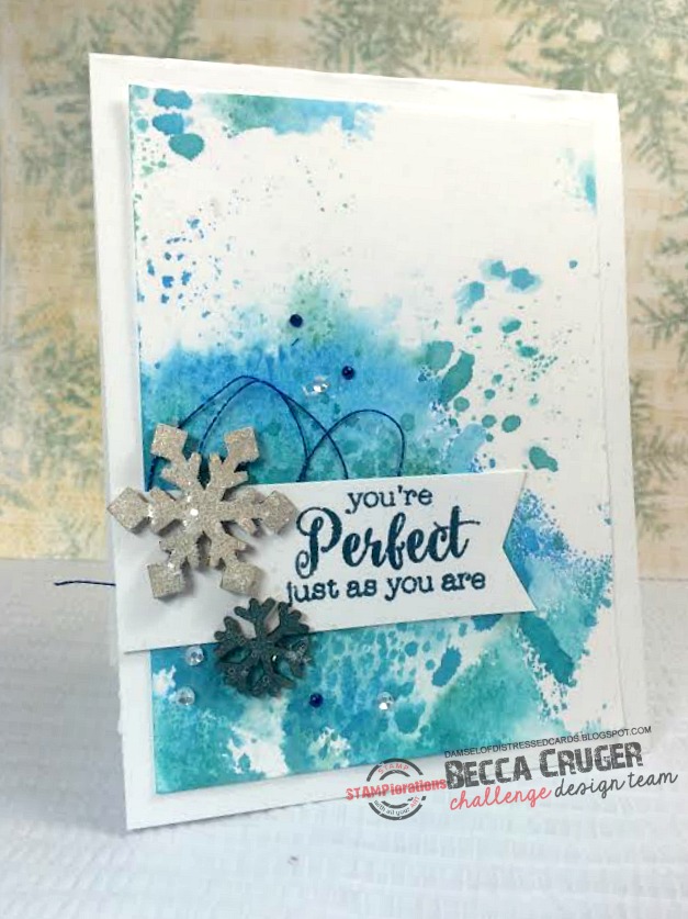 The Damsel of Distressed Cards: Snowflake Card with Distress Ink ...