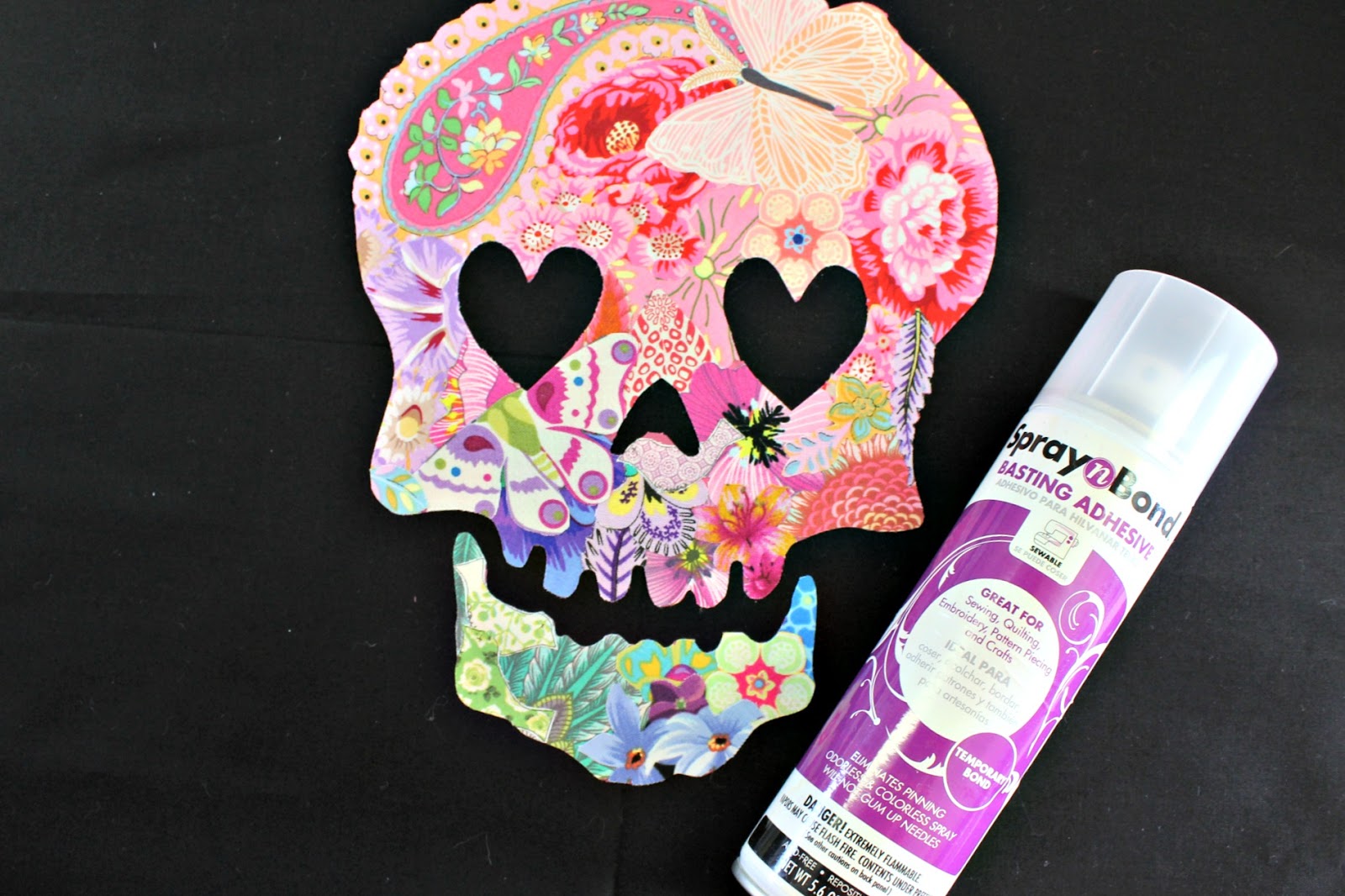 Creatin' in the Sticks: Collage Quilt a Sugar Skull - Tutorial