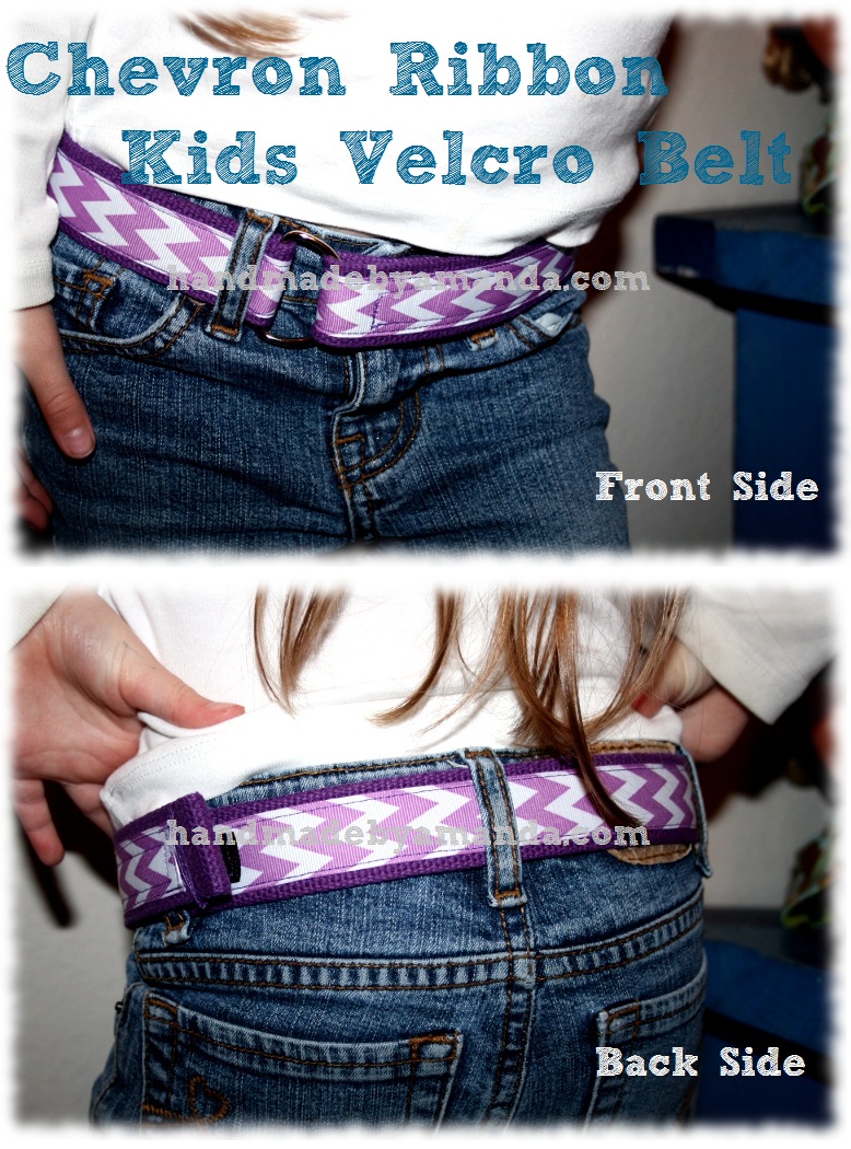Handmade By Amanda: Chevron Velcro Belts for kids