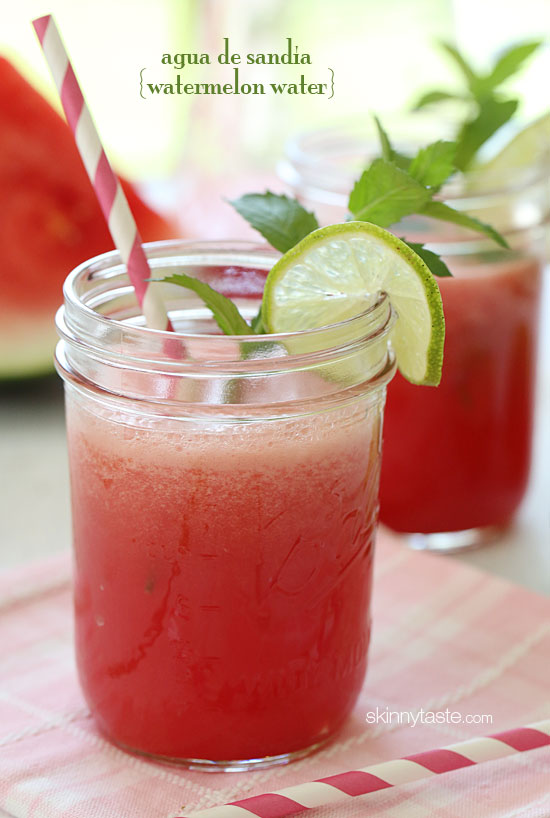 Agua De Sandia (Watermelon Water) | Skinnytaste | Bloglovin’
