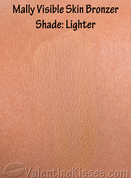 Valentine Kisses: Mally Visible Skin Bronzer in Lighter: swatches & review