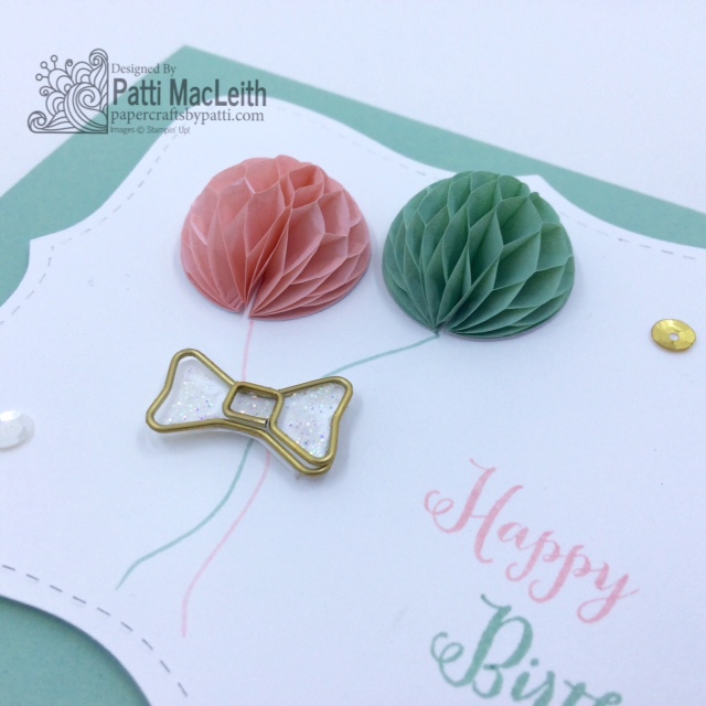 Papercrafts by Patti: Birthday Balloons with Honeycomb Embellishments