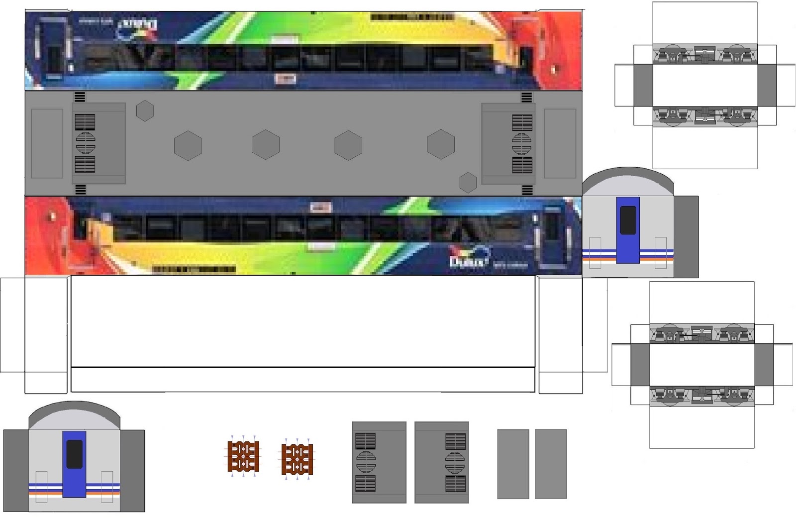 Papercraft Kereta Api.