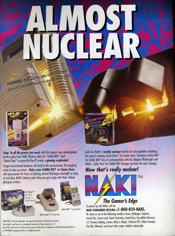 Classic Game Boy Ads: Almost Nuclear GB Ad