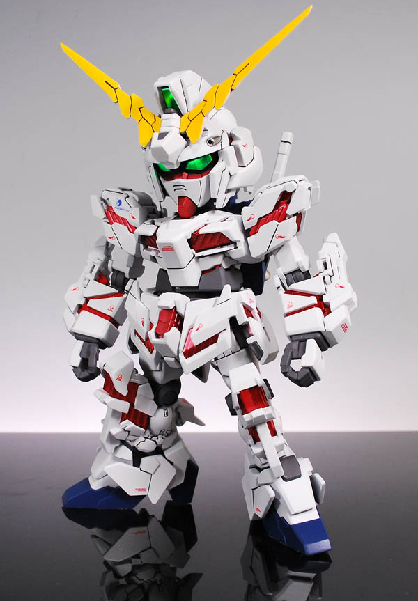 GUNDAM GUY: SD RX-0 Unicorn Gundam [Destroy Mode] - Custom Build