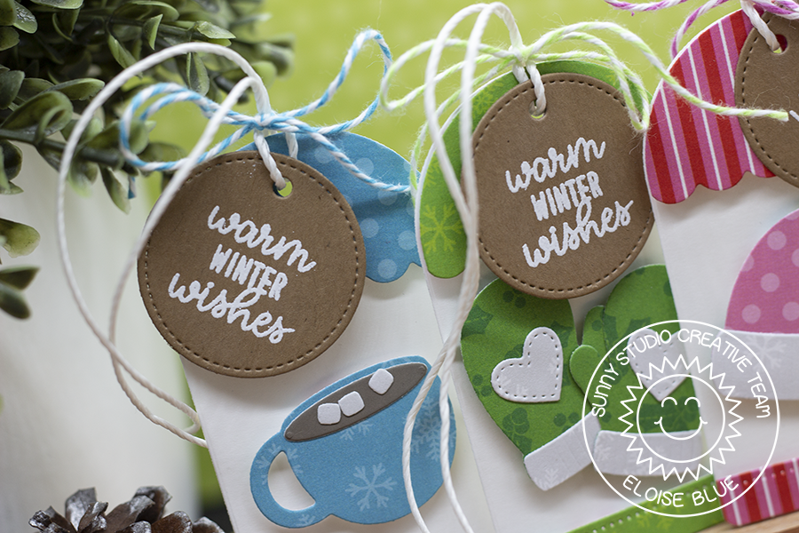 Sunny Studio: Build-A-Tag Holiday Tags: Warm Winter Wishes Tags with Eloise