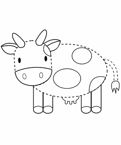 Cow Tracing - Printables for Children