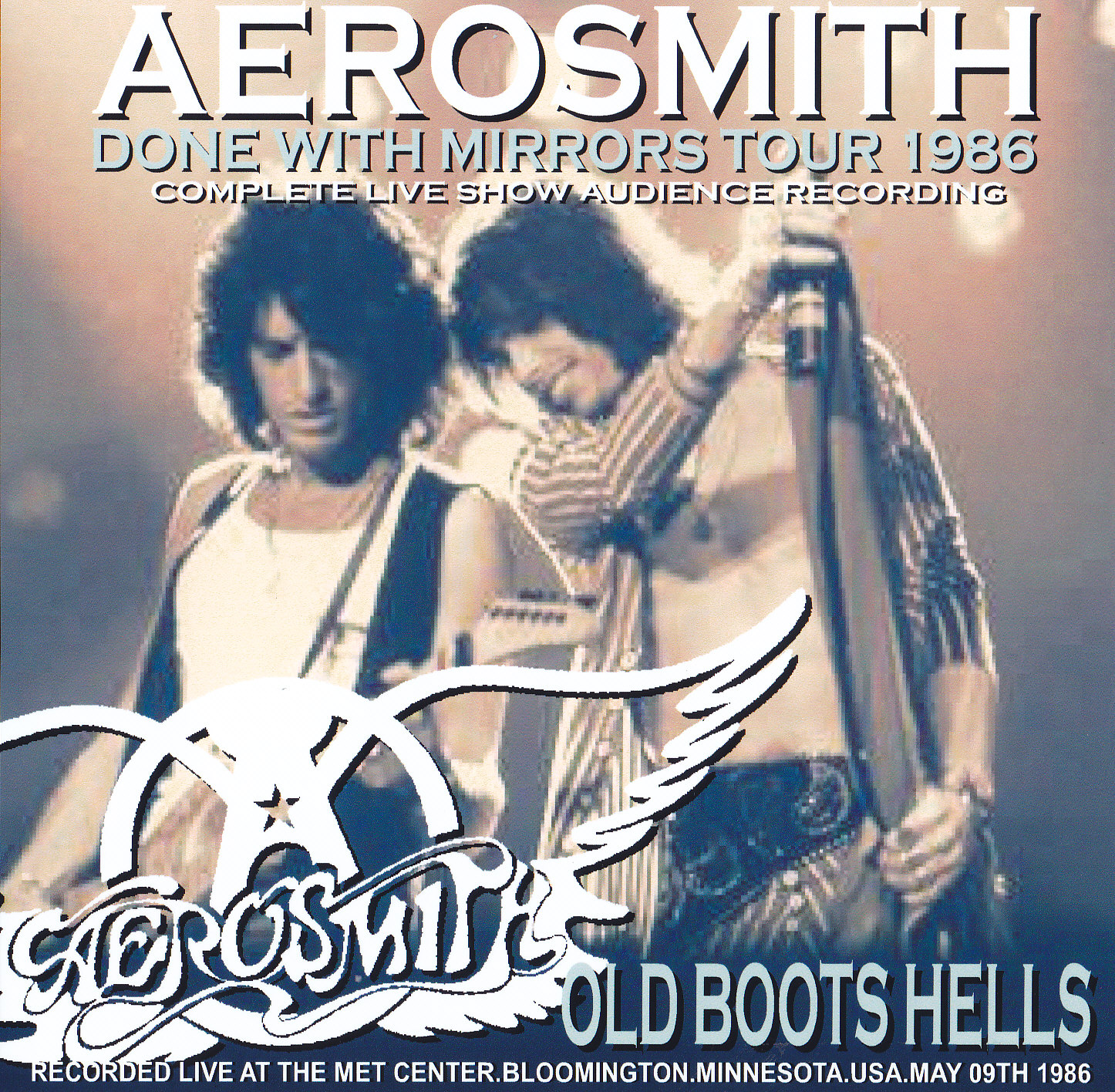 AEROSMITH BOOTLEGS COVER ARTS: OLD BOOTS HELLS ( bloomington 1986 )