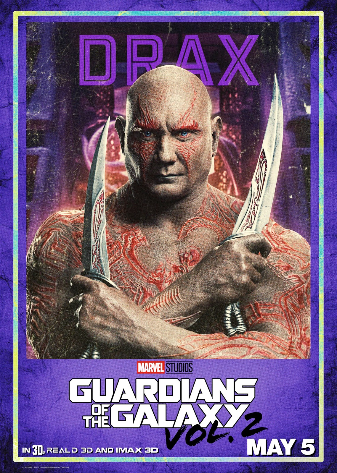 Sasaki Time: GUARDIANS OF THE GALAXY VOL. 2 Character Poster - Drax
