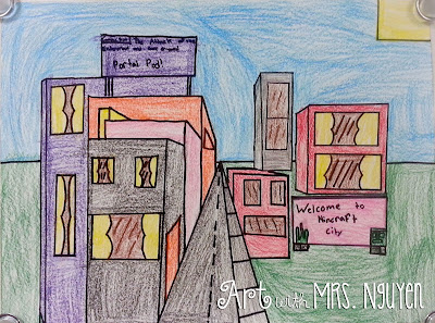 One-Point Perspective City Streets (5th) | Art with Mrs. Nguyen