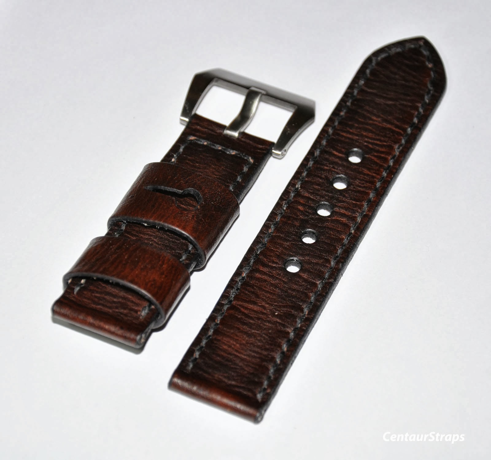 CentaurStraps - Handmade leather watch straps: Dark Brown Vintage ammo ...