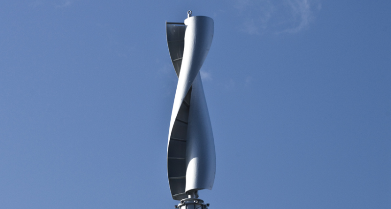 Windmills or helical turbines