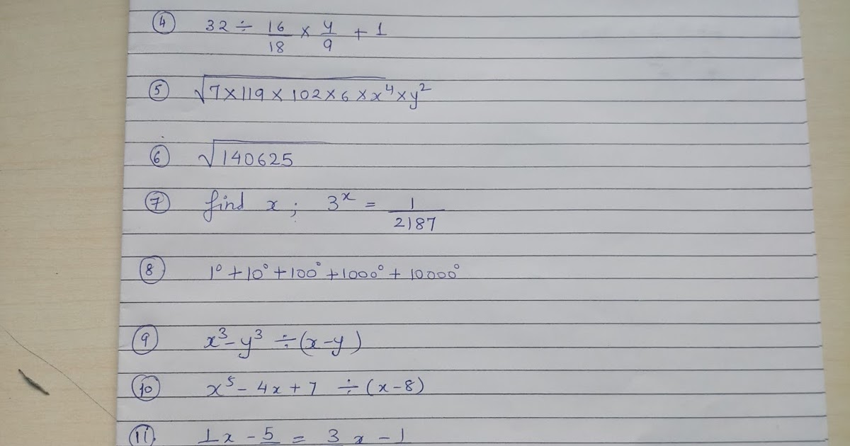Basic math sums grade 10