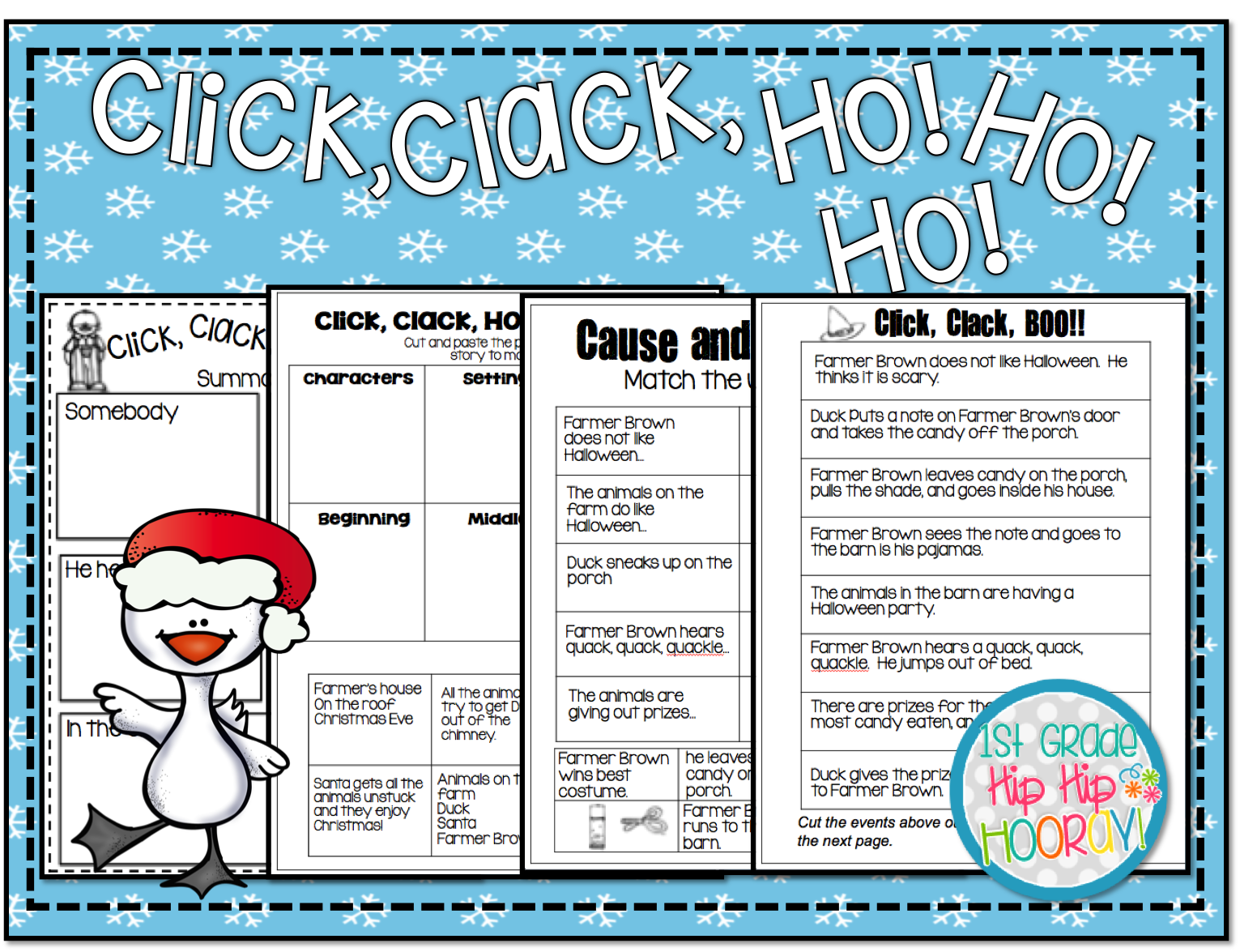 1st Grade Hip Hip Hooray!: Doreen Cronin's Click Clack Ho Ho Ho!