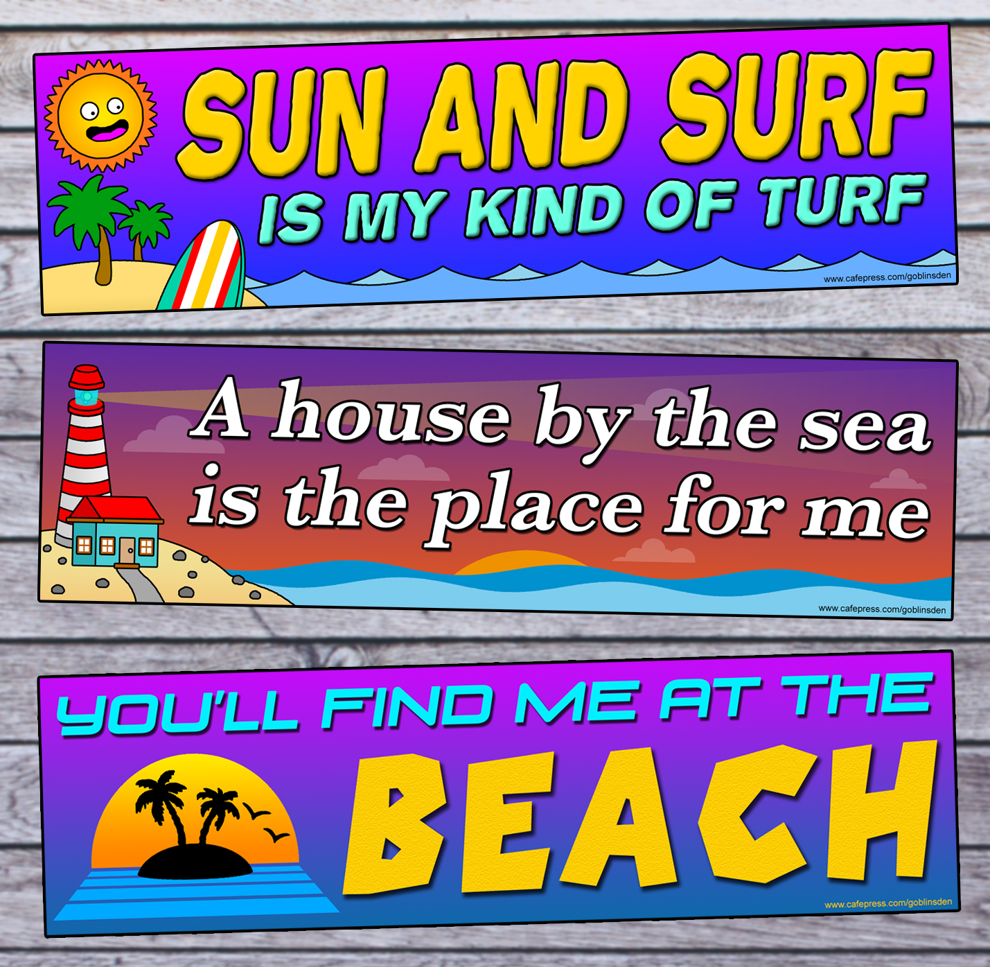 The Goblin's Den Blog: Beach Bumper Stickers