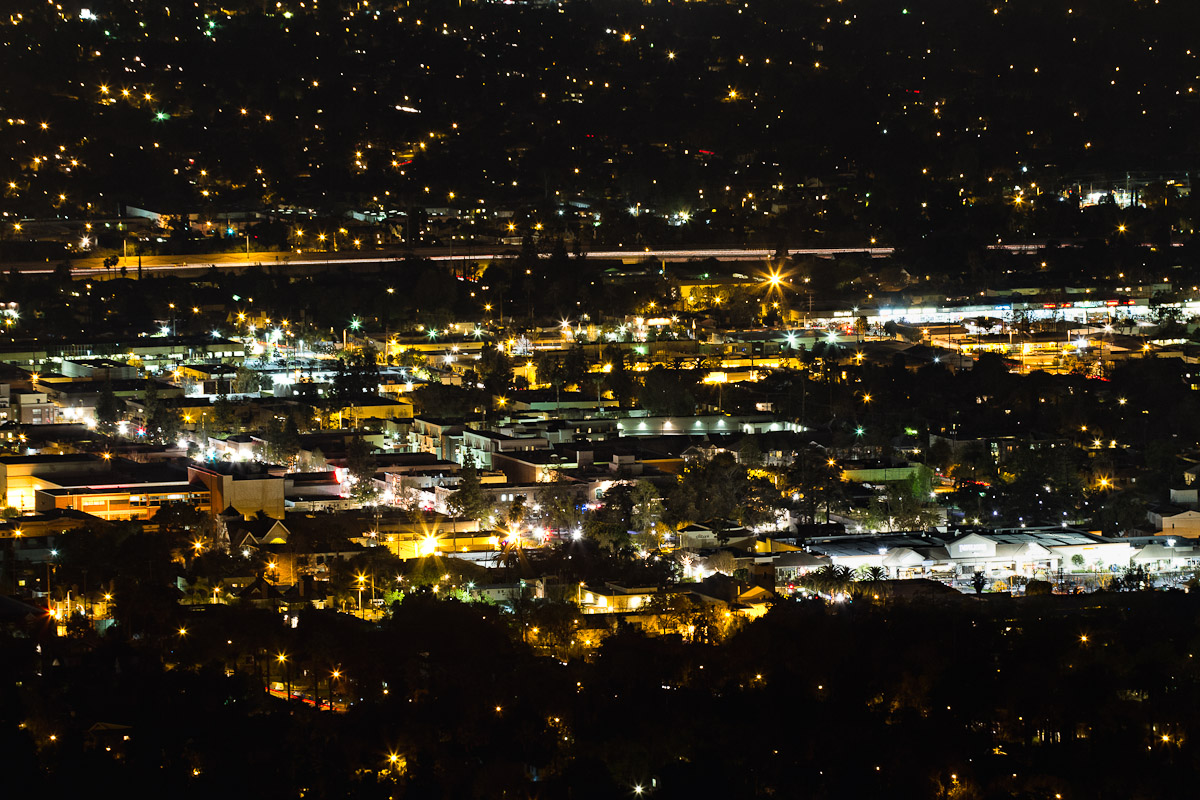 Downtown Monrovia At Night