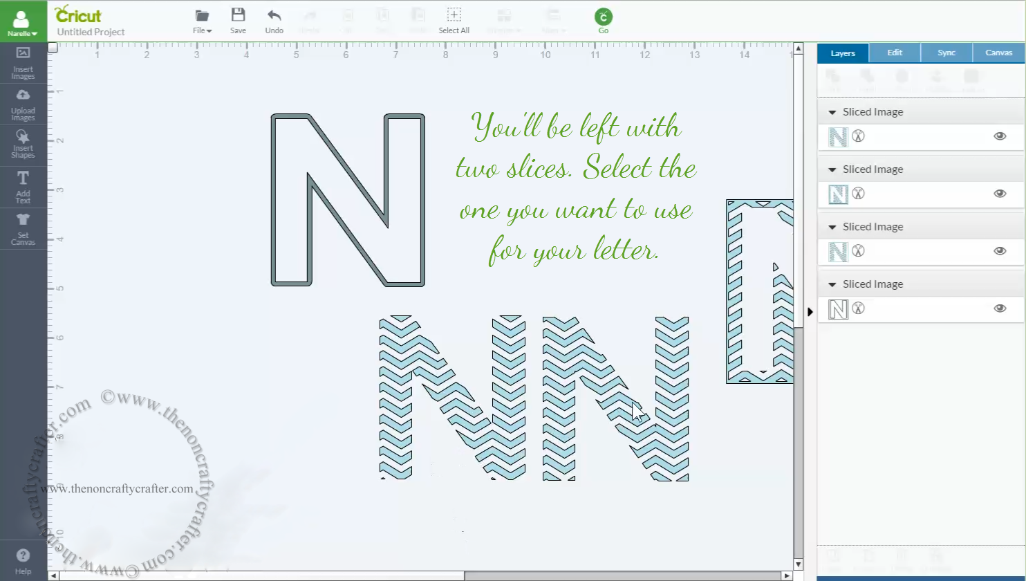 The Non-Crafty Crafter: CRICUT: Creating a Chevron letter using Cricut ...