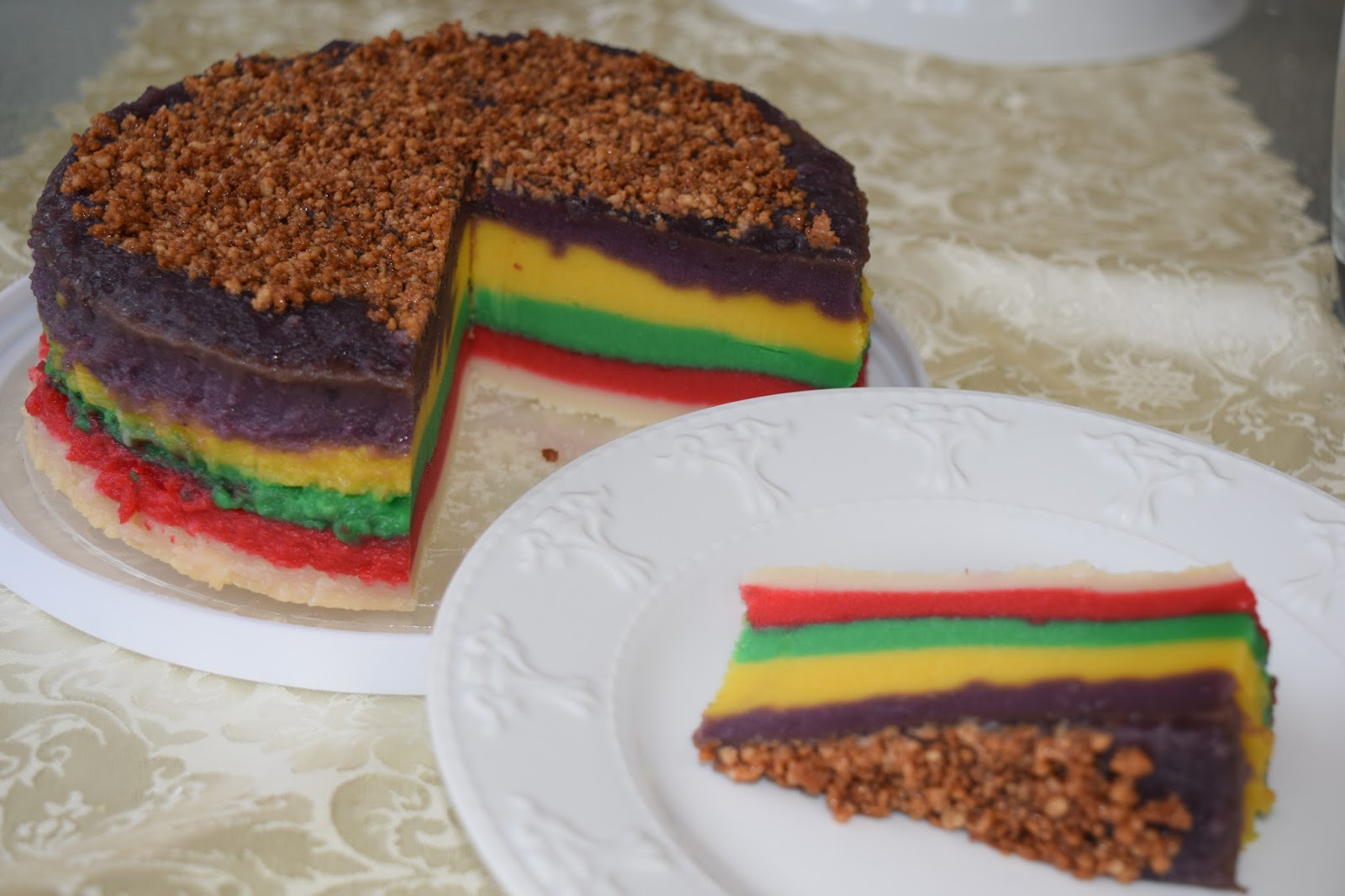 Filipino Food Aficionado: Sapin-Sapin (Steamed Sweet Rice Cake in ...