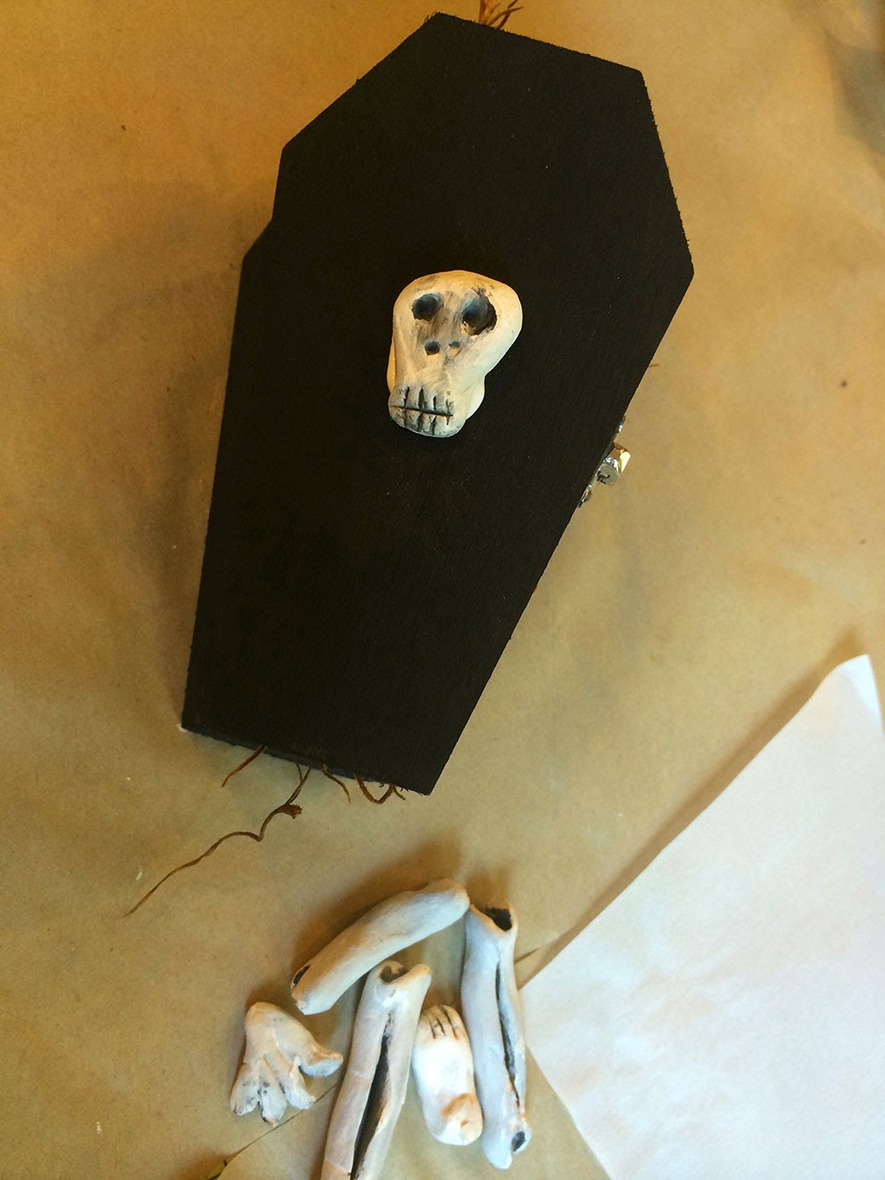 Creative Paperclay® air dry modeling material: Boney Coffin using ...