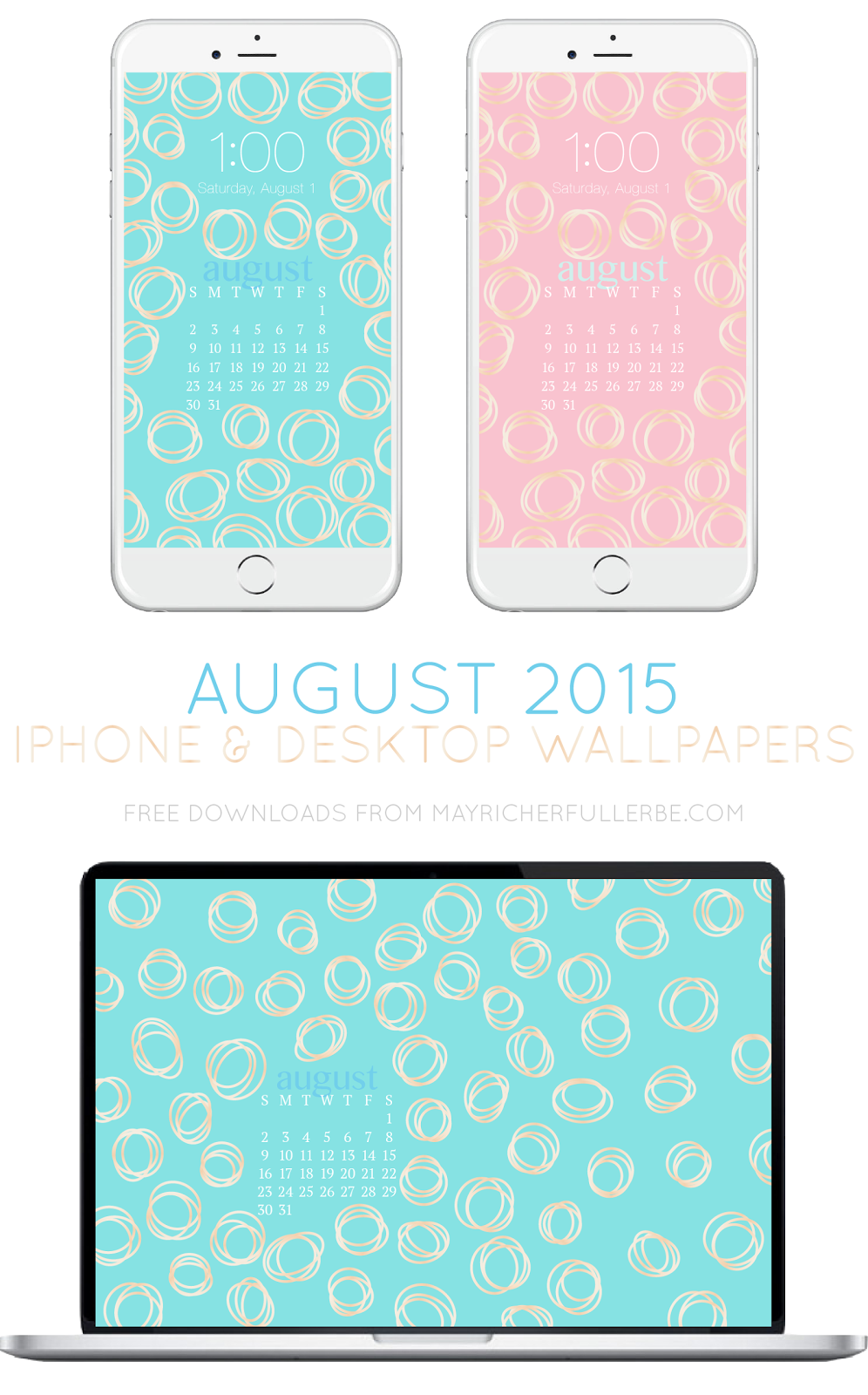 August 2015 iPhone + Desktop Wallpapers