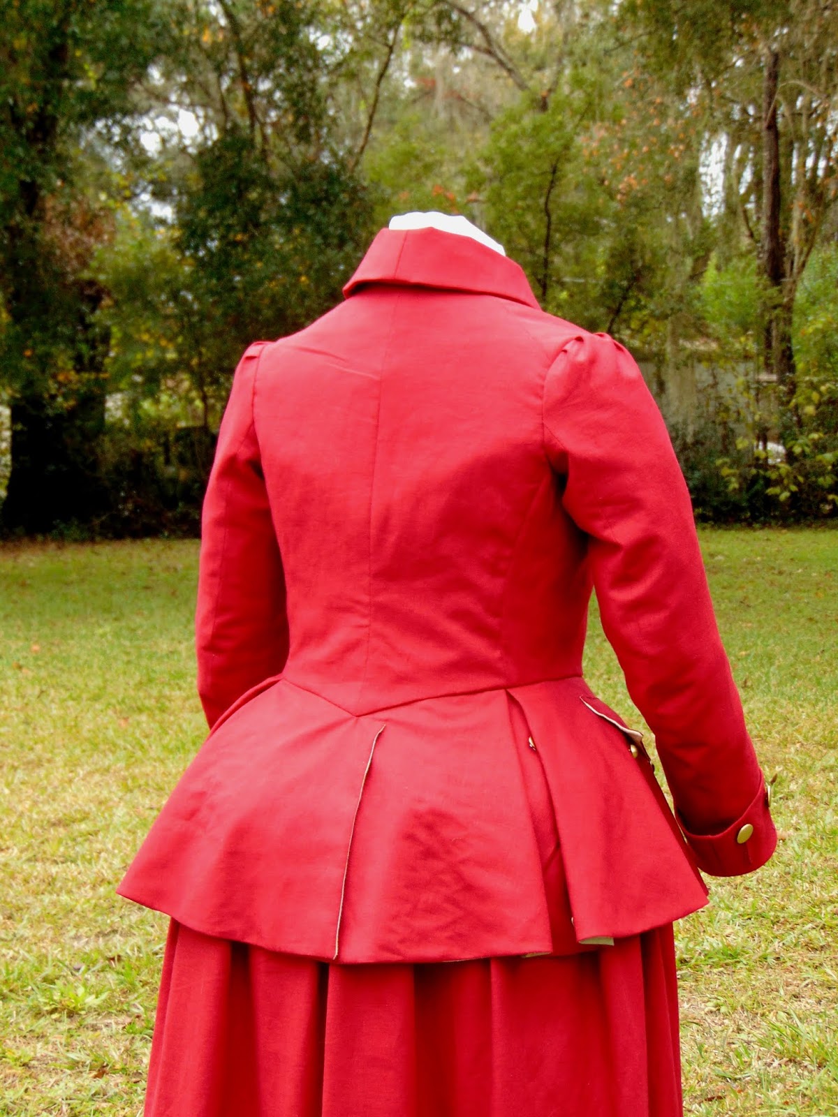 The Antique Sewist: JP Ryan Riding Habit - Red Linen