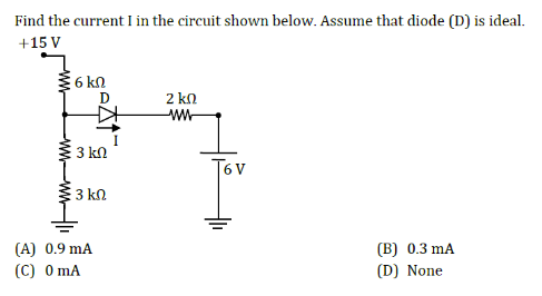 GATE Practice Question | Analog Electronics : Diode Circuits Problem 1
