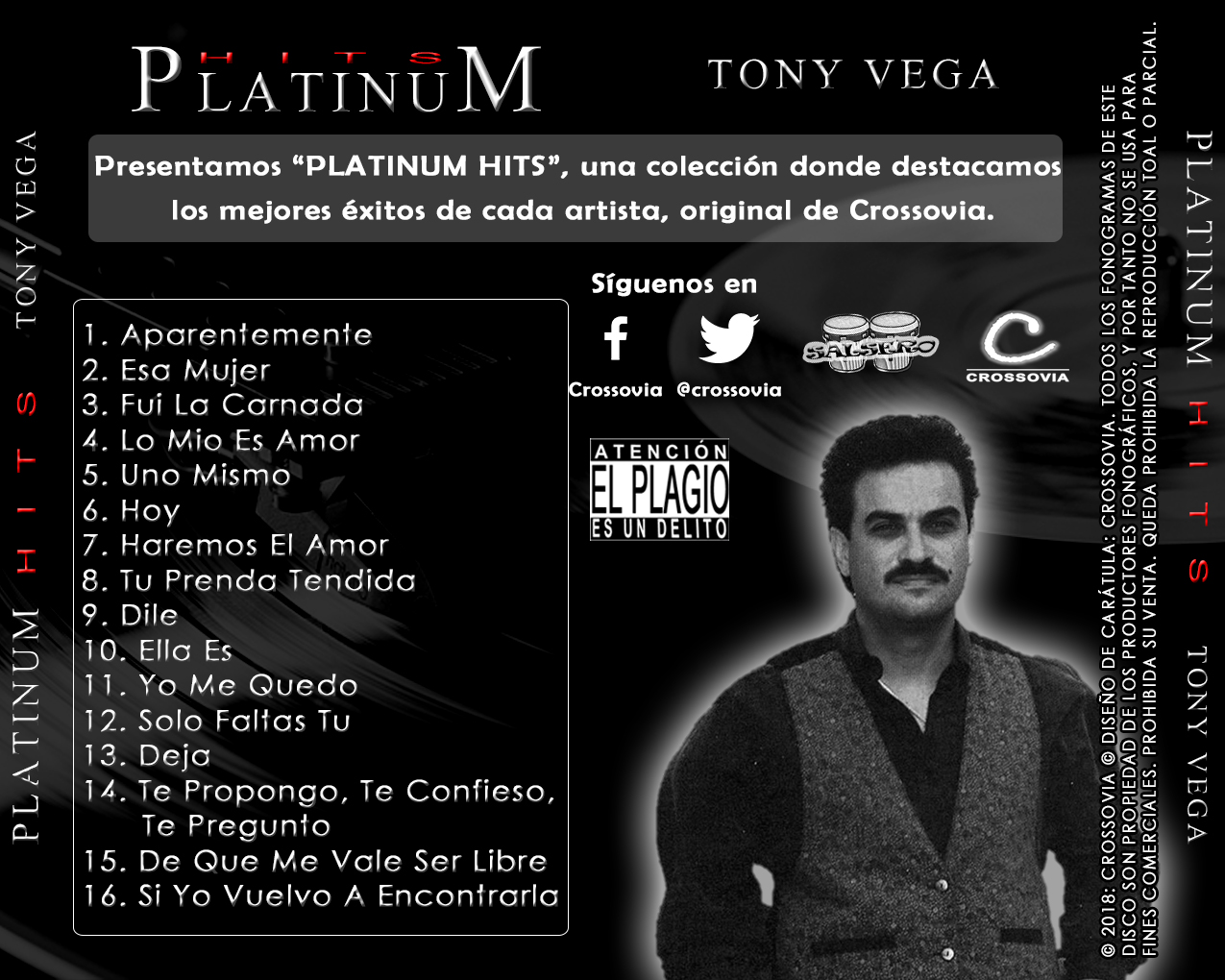 PLATINUM HITS - TONY VEGA (2018) ~ Crossovia