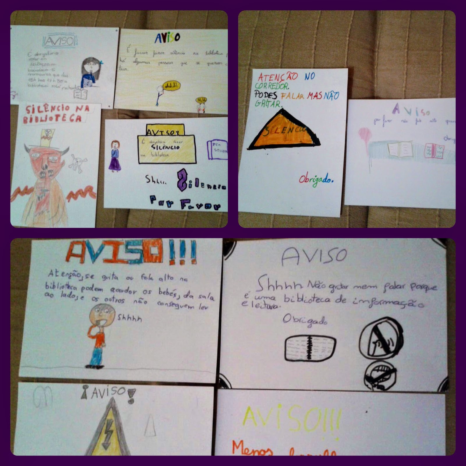 Departamento de Português: Os diferentes tipos de avisos