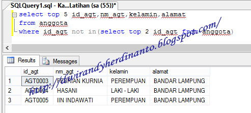 Penggunaan Limit Di SQL Server - Tutorial Koding