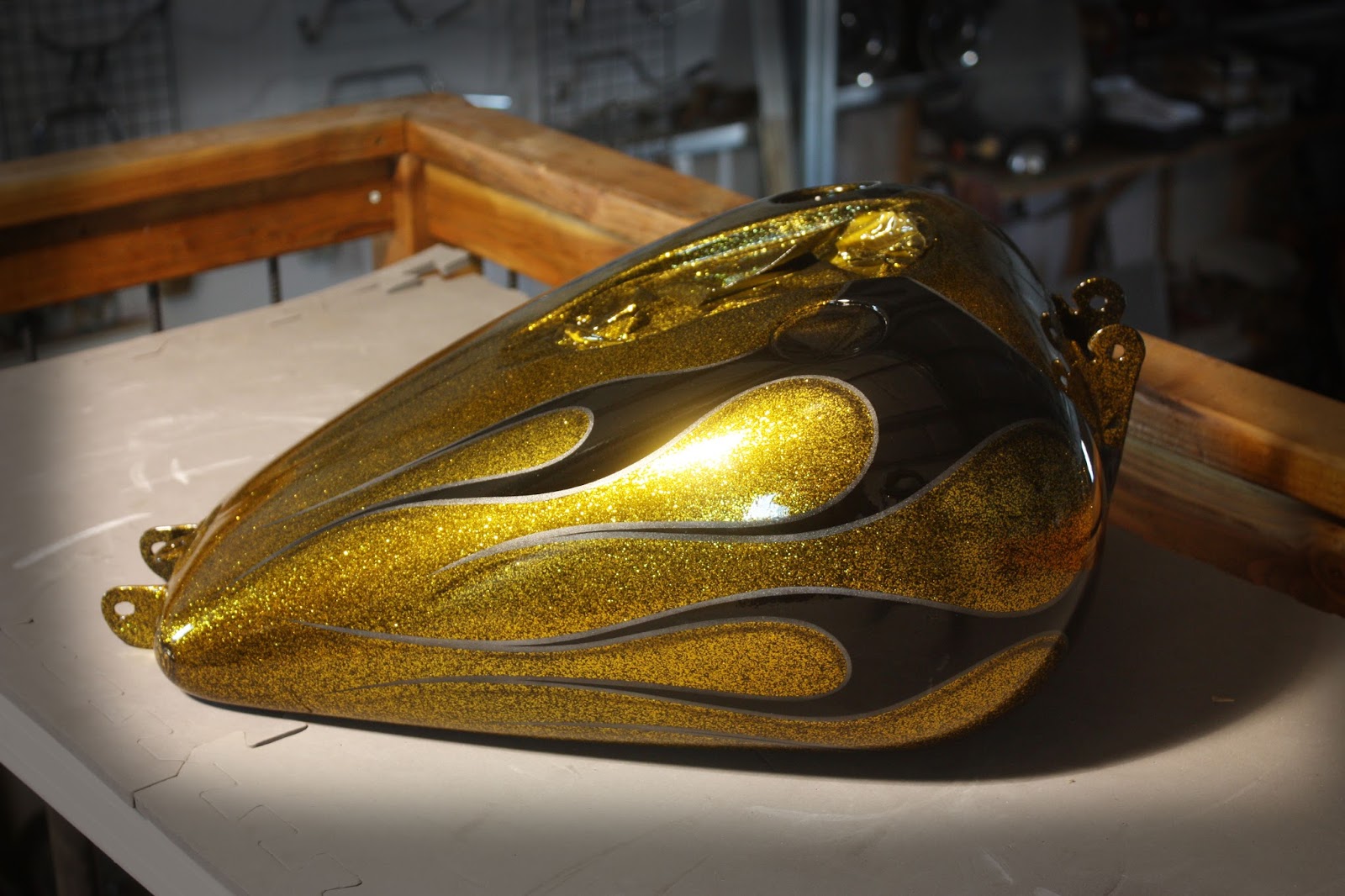 Gold Flake Paint Job