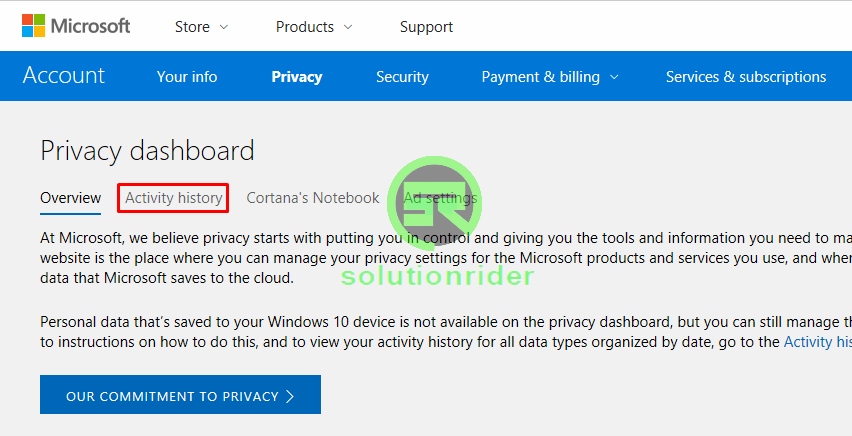 How To Check and Delete Windows 10 Activity History | SolutionRider ...