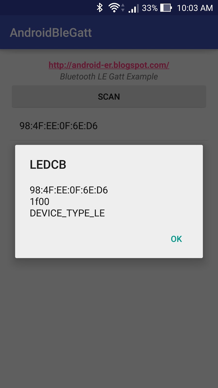 Android Er Scan Specified Ble Devices With Scanfilter