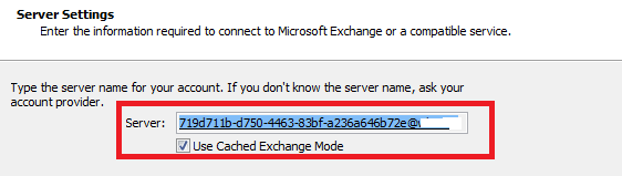 Exchange Server Name