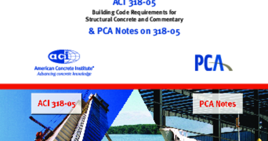 American Concrete Institute (ACI) Building Code 318-05 (Building Code ...