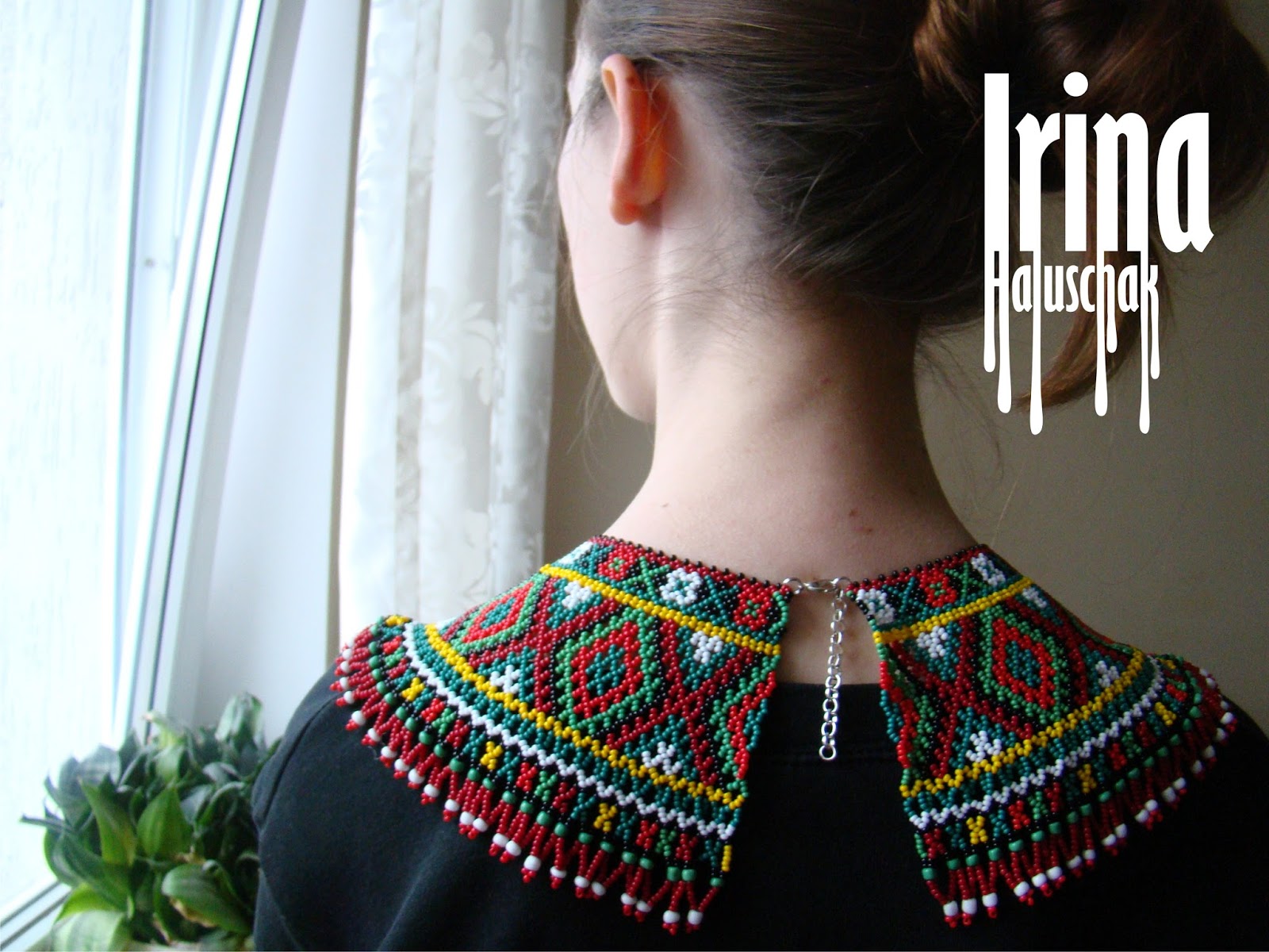 Hand-made by Irina Haluschak: Ukrainian traditional necklace. Beaded ...