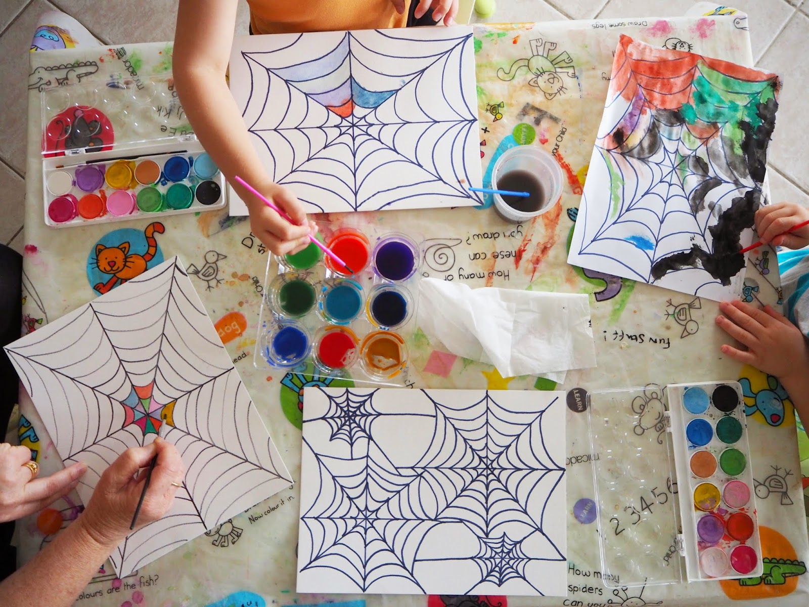Learn with Play at Home: Spider Web Art for Kids