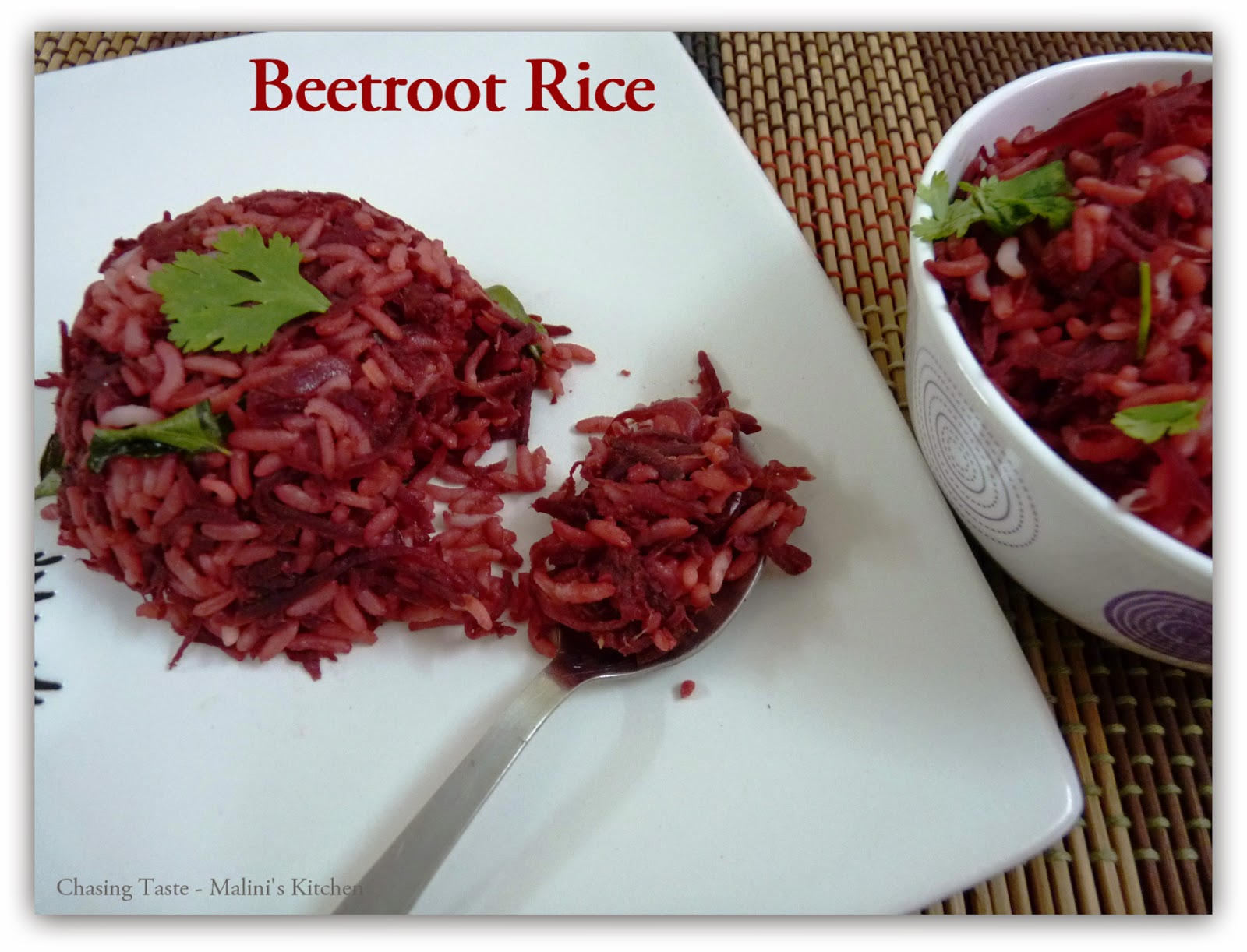 Chasing Taste: Beetroot Rice - Beetroot Sadham