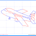 Free Grid line Printable: Aeroplane Grid line Drawing