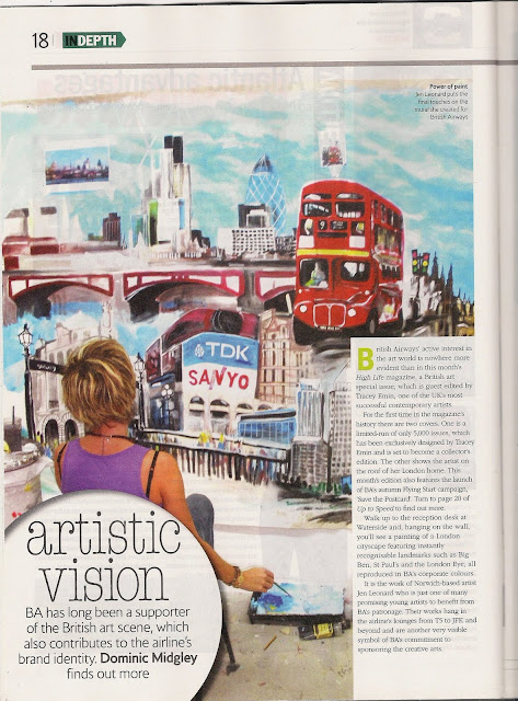 Jenny Leonard Art Blog: London Cityscape Murals - British Airways ...