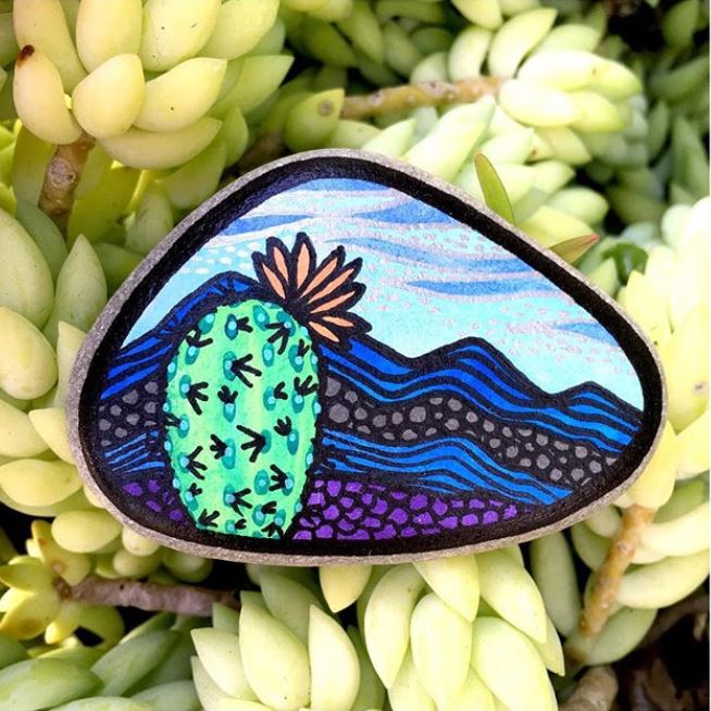 50+ painted rocks that look like succulents & cacti - I Love Painted Rocks