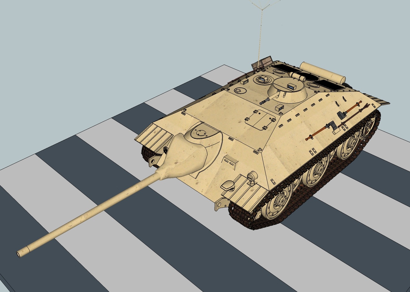 SketchUP Power 草圖力量: Entwicklung series TANK E25 (E系列末日計劃戰車 E25)