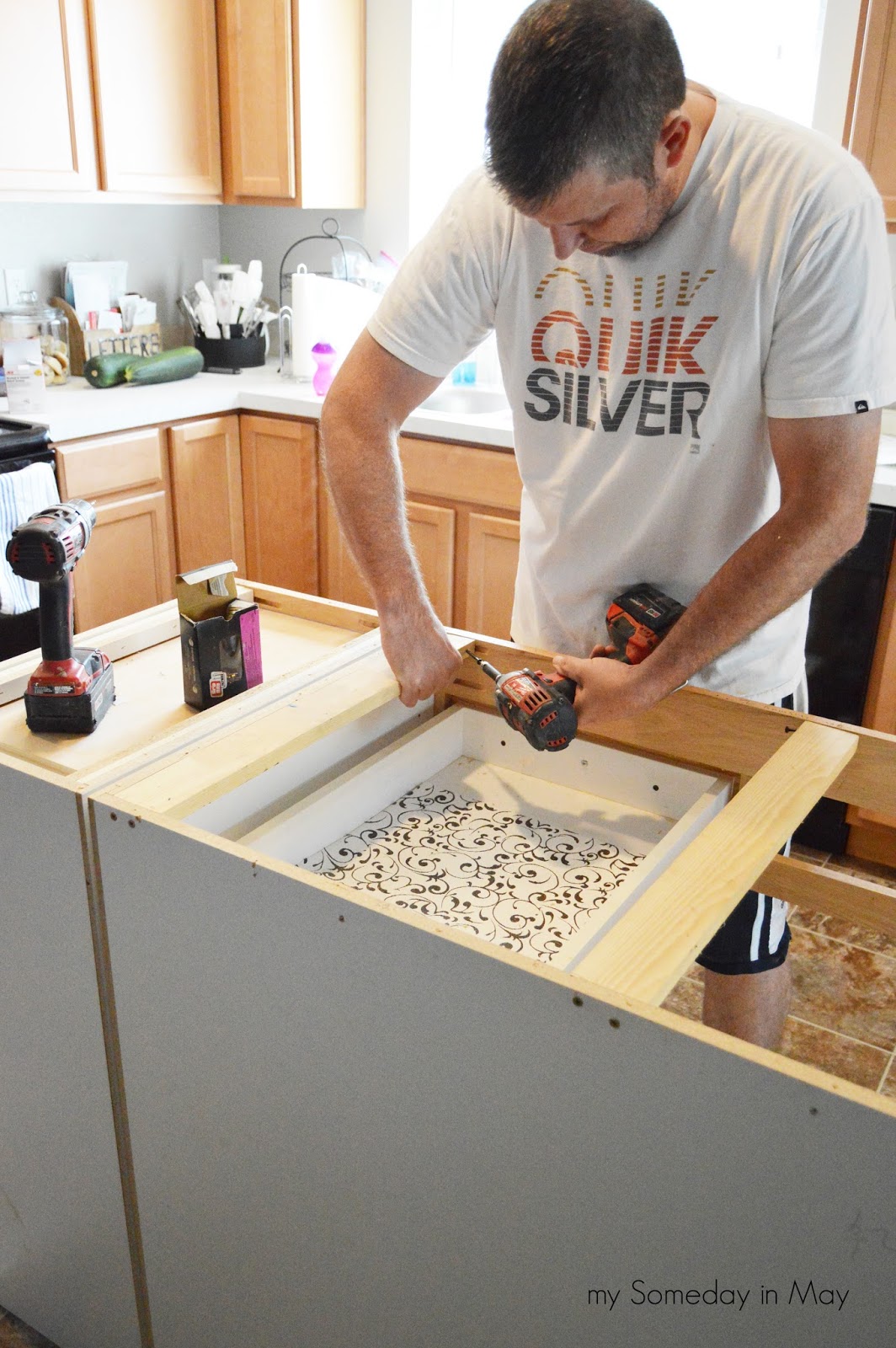 DIY Butcher Block Kitchen Island - My Someday in May