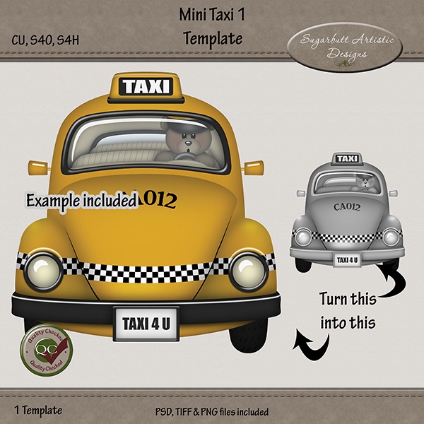Sugarbutt Artistic Designs: New Taxi Themed Templates in Store