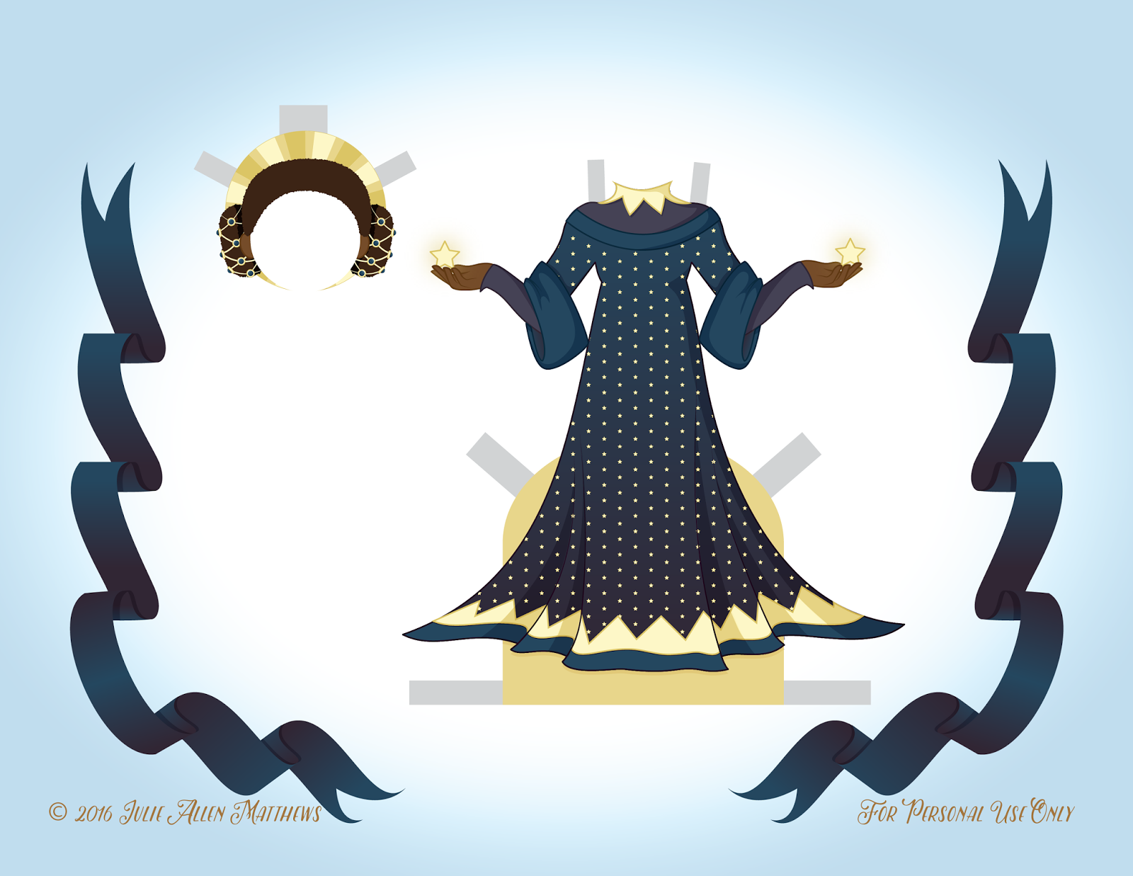 Paper Doll School: December Angel Paper Doll - Day 2