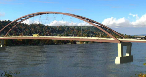Industrial History: New Bridge over Ohio River at Wellsburg, WV, Bridge